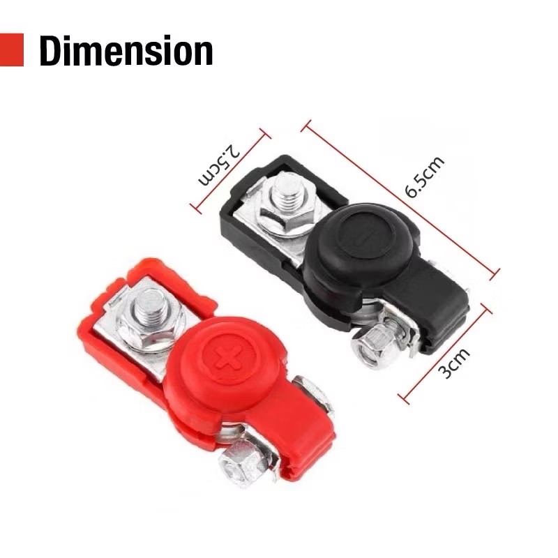 Sepasang Car Battery Terminal Copper Battery Clamp Terminal Kepala ...