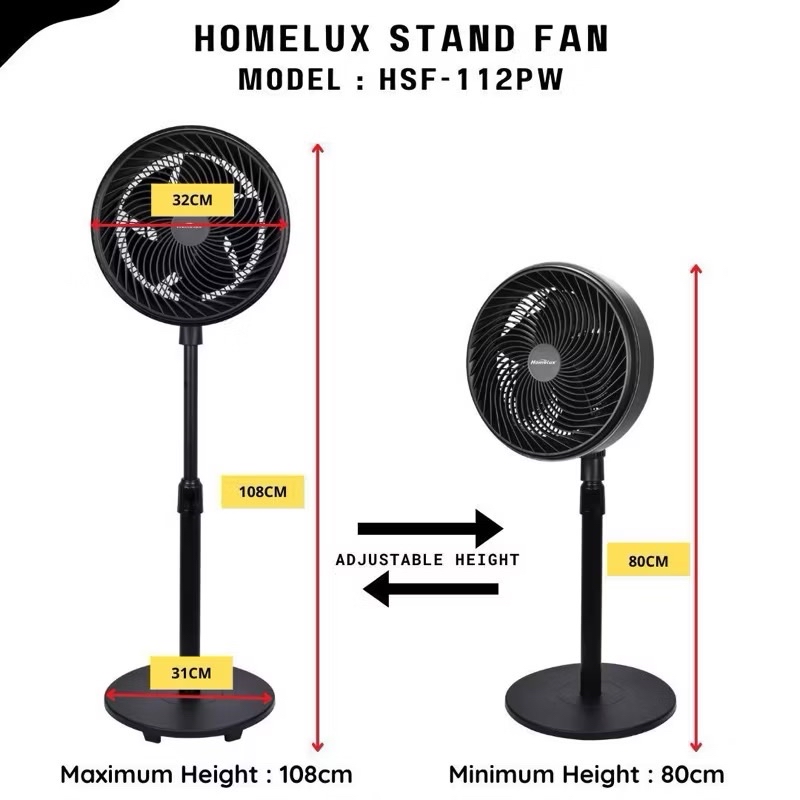 Mk.wares HOMELUX(SIRIM)HSF-108PW&HTF208PW 90W Powerful Jet Air 2in1 ...