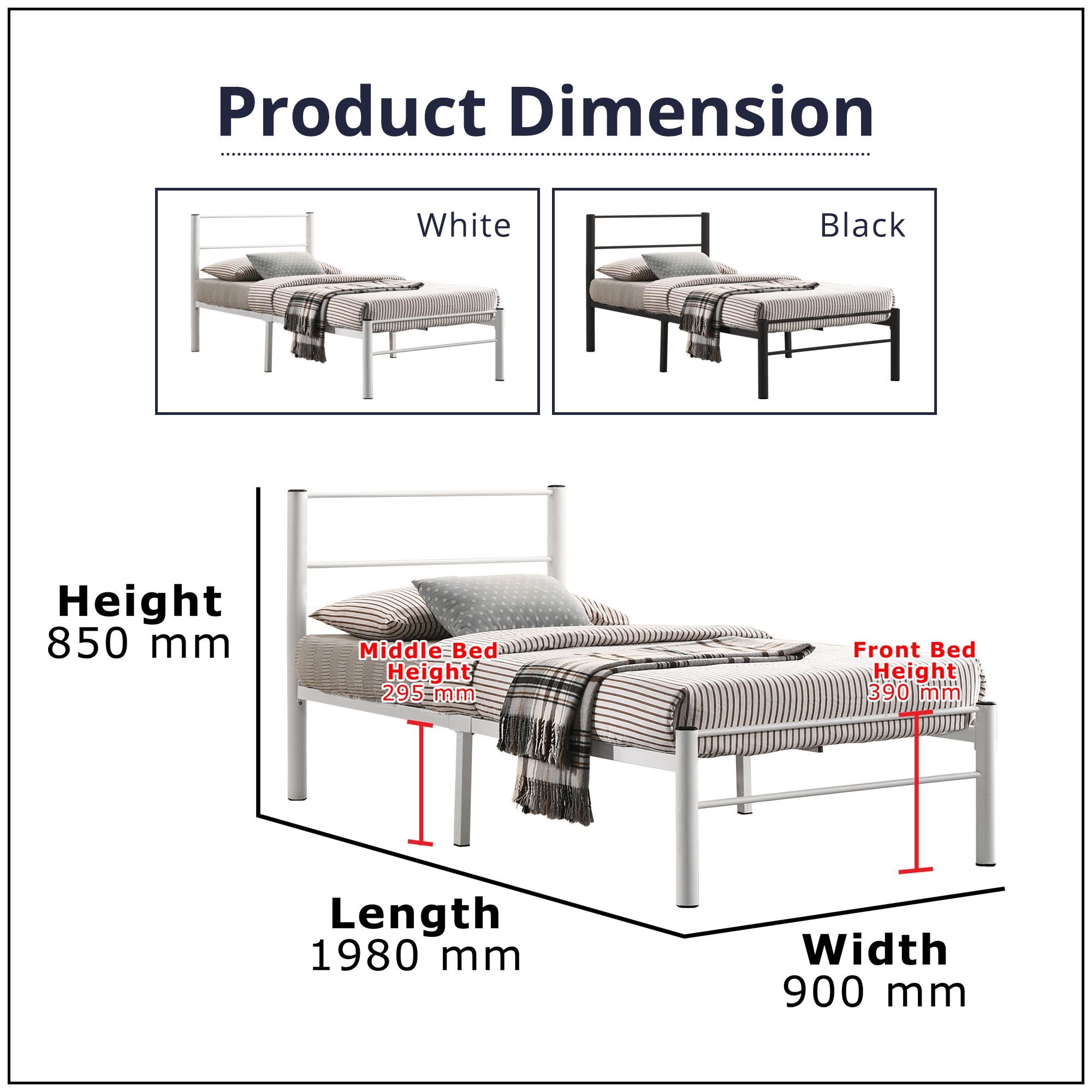Color Life Affordable Metal Bed Furniture (Fesco/Dumee/Crystal/Jamee ...