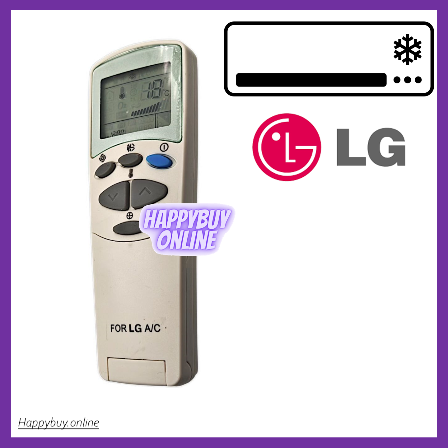 LG Air Conditioner Remote Control LG-15A LG Replacement Aircond Air ...