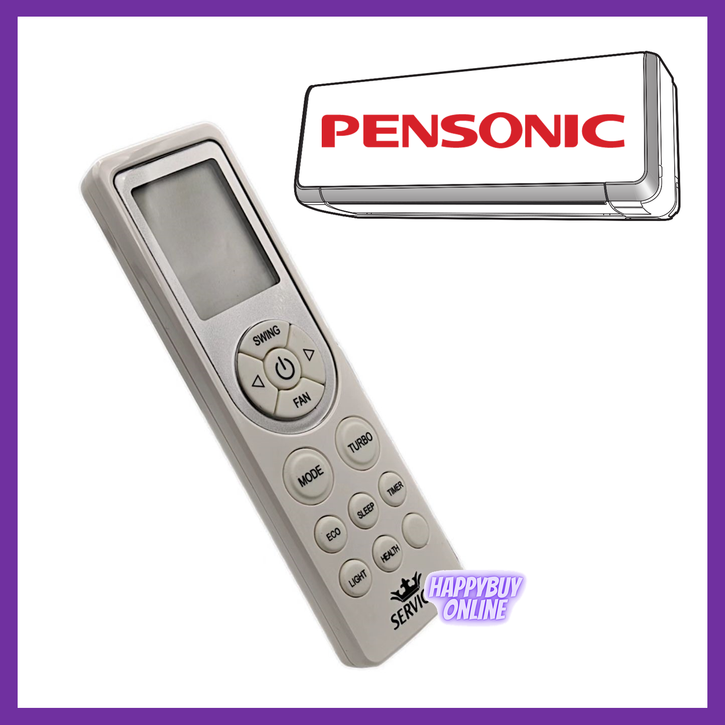 Pensonic Air Cond Remote Control RD1A1 Replacement Remote Aircond Air ...