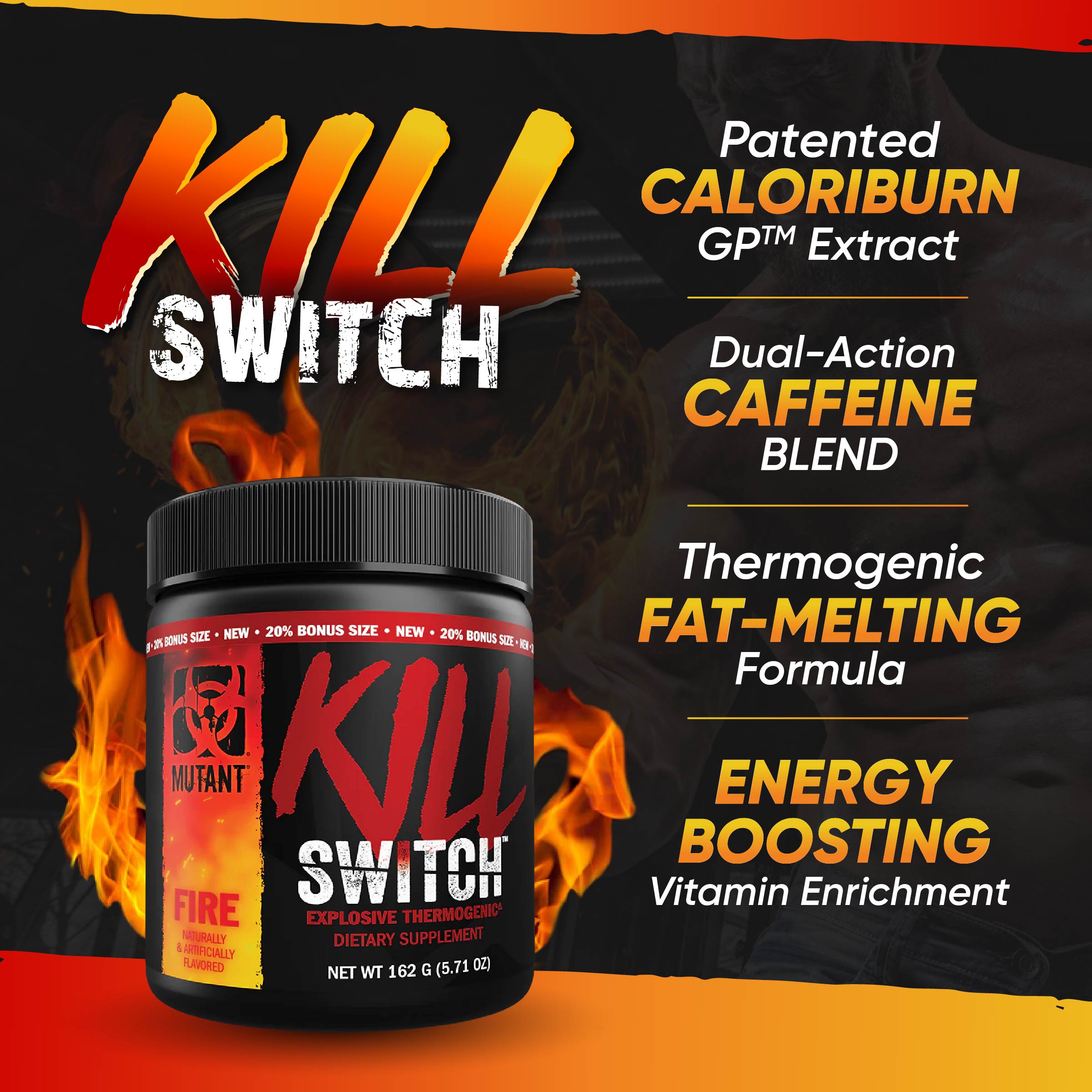 Mutant Kill Switch Thermogenic Fat Burner (36 Servings) - Fat Burner ...