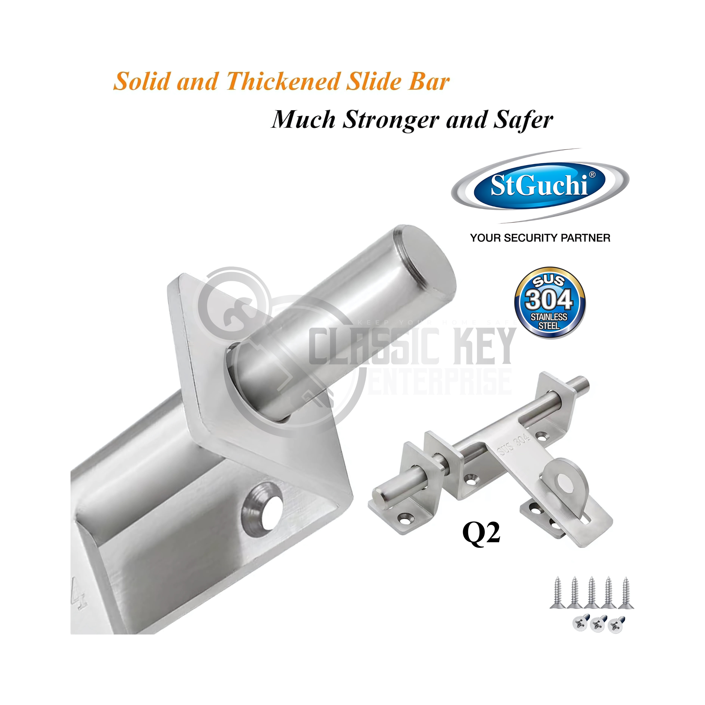 St Guchi Door Bolt Q1A Q2 Stainless Steel SUS304 Anti Rust | Shopee ...