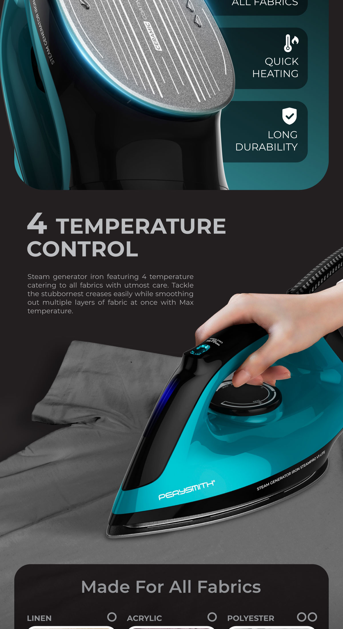 PerySmith Steam Generator Iron SteamPro Series V1 Lite | Shopee Malaysia