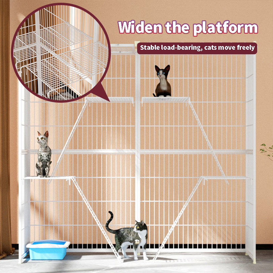 Cat Cage Large Sangkar Kucing Besar 2 3 Tingkat Foldable Square Tube ...