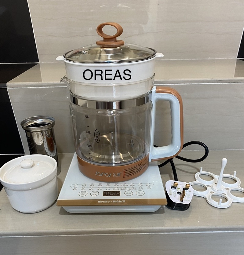 OREAS 养生壶汤锅 1.8L Lopol Health Pot Glass Electric Kettle Steamer Teapot ...