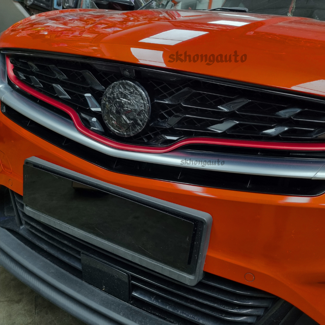 proton x50 car logo emblem red forged carbon fiber glossy black pnp ...