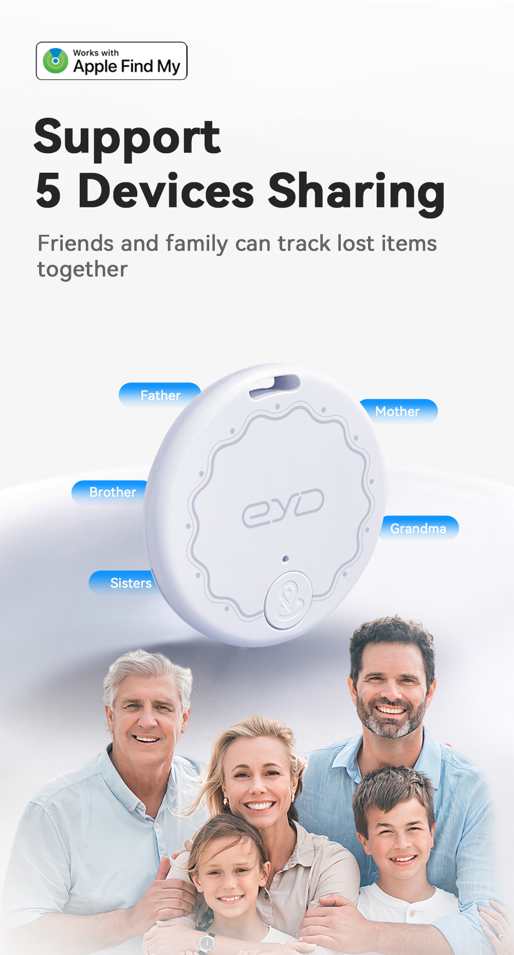 EYD TAG2 Smart Finder Security SmartTrack Link SmartTag Apple Find My ...
