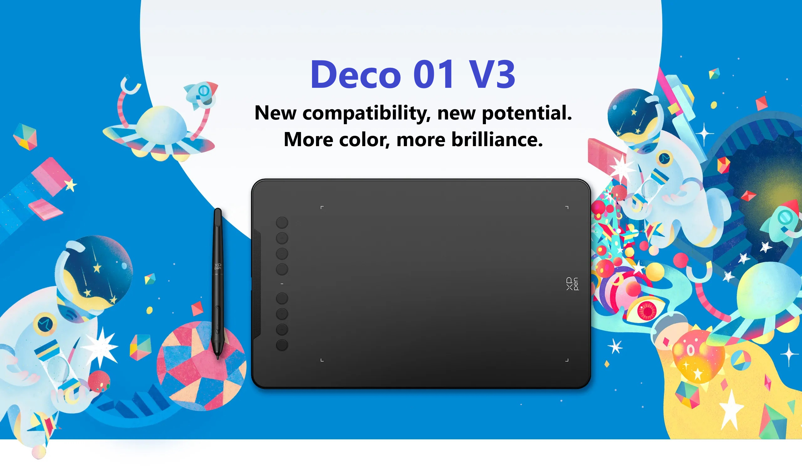 XP-Pen Deco 01 V3 Drawing Graphics Tablet | Shopee Malaysia
