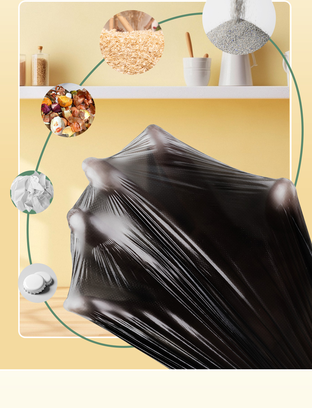 【50Pcs】DWY Household Thickened Large Automatic Drawstring Garbage Bag ...