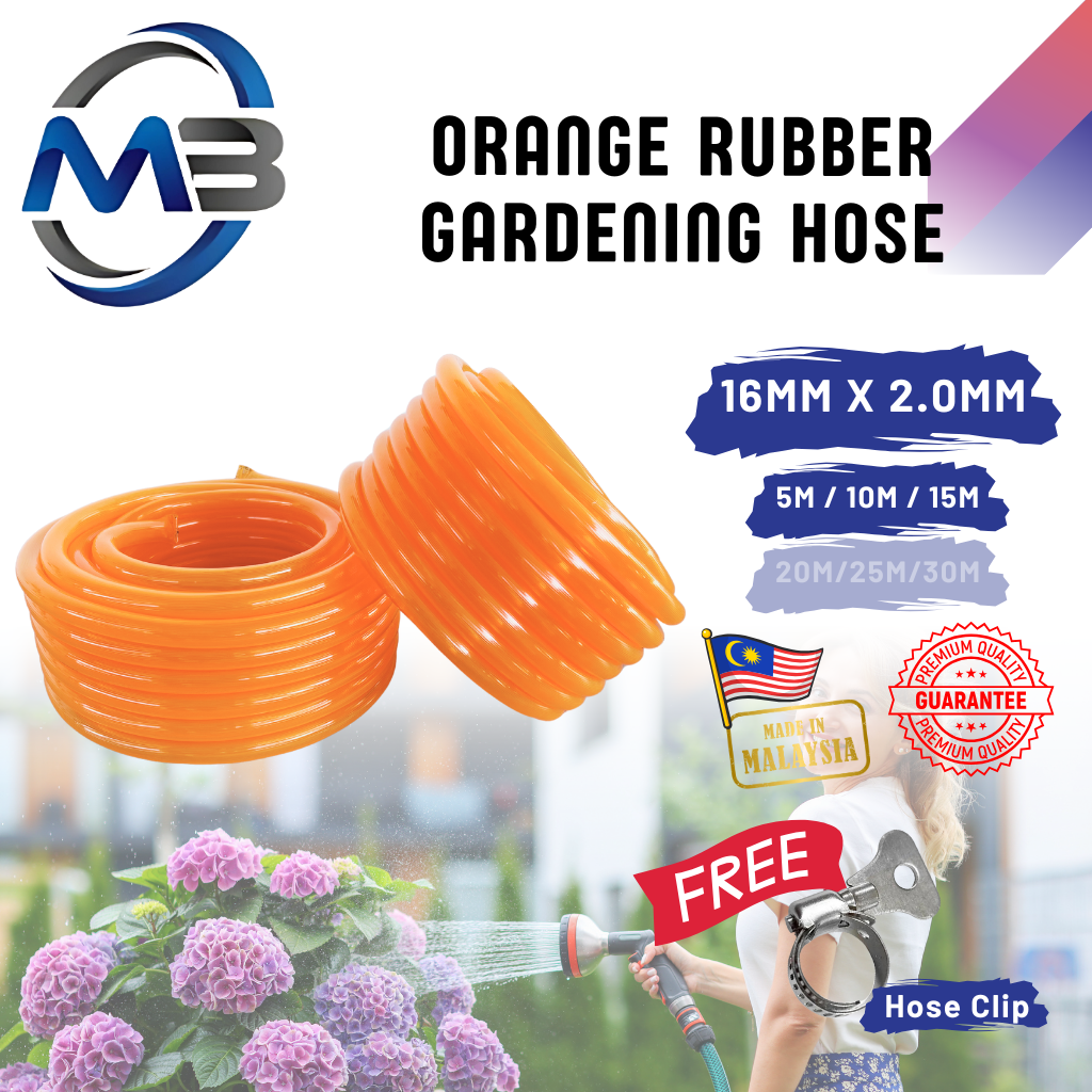 Orange Garden Hose Rubber Hose High Quality 2.0mm / 2mm Thickness FOC ...