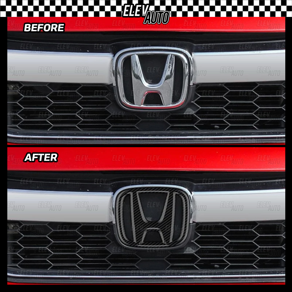 Honda City GM6 2014 - 2020 HONDA Front Car Logo Emblem Cover Carbon ...