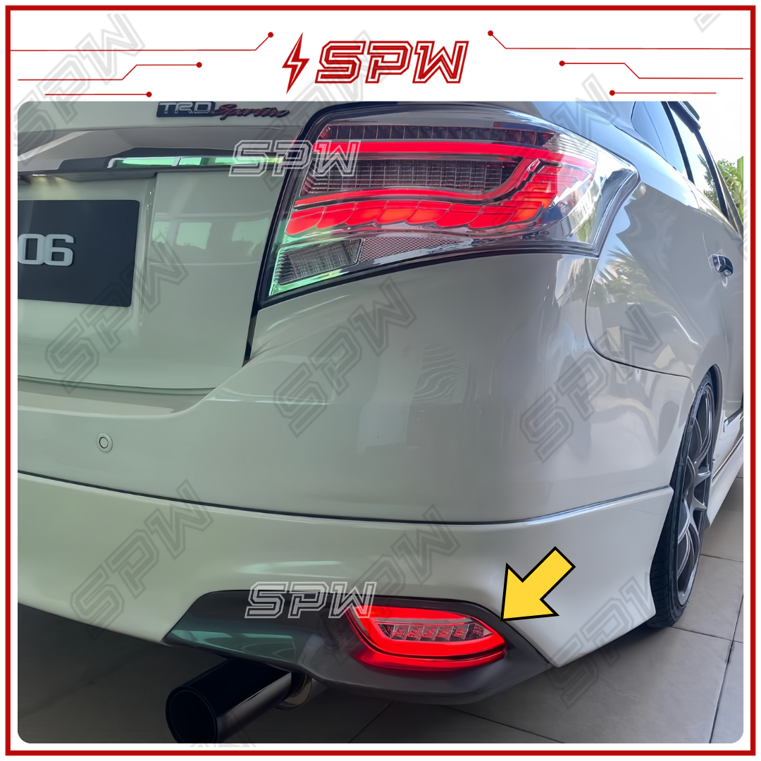 Toyota Vios NCP150 (2013-2018) Rear Bumper Reflector LED Daylight DRL ...