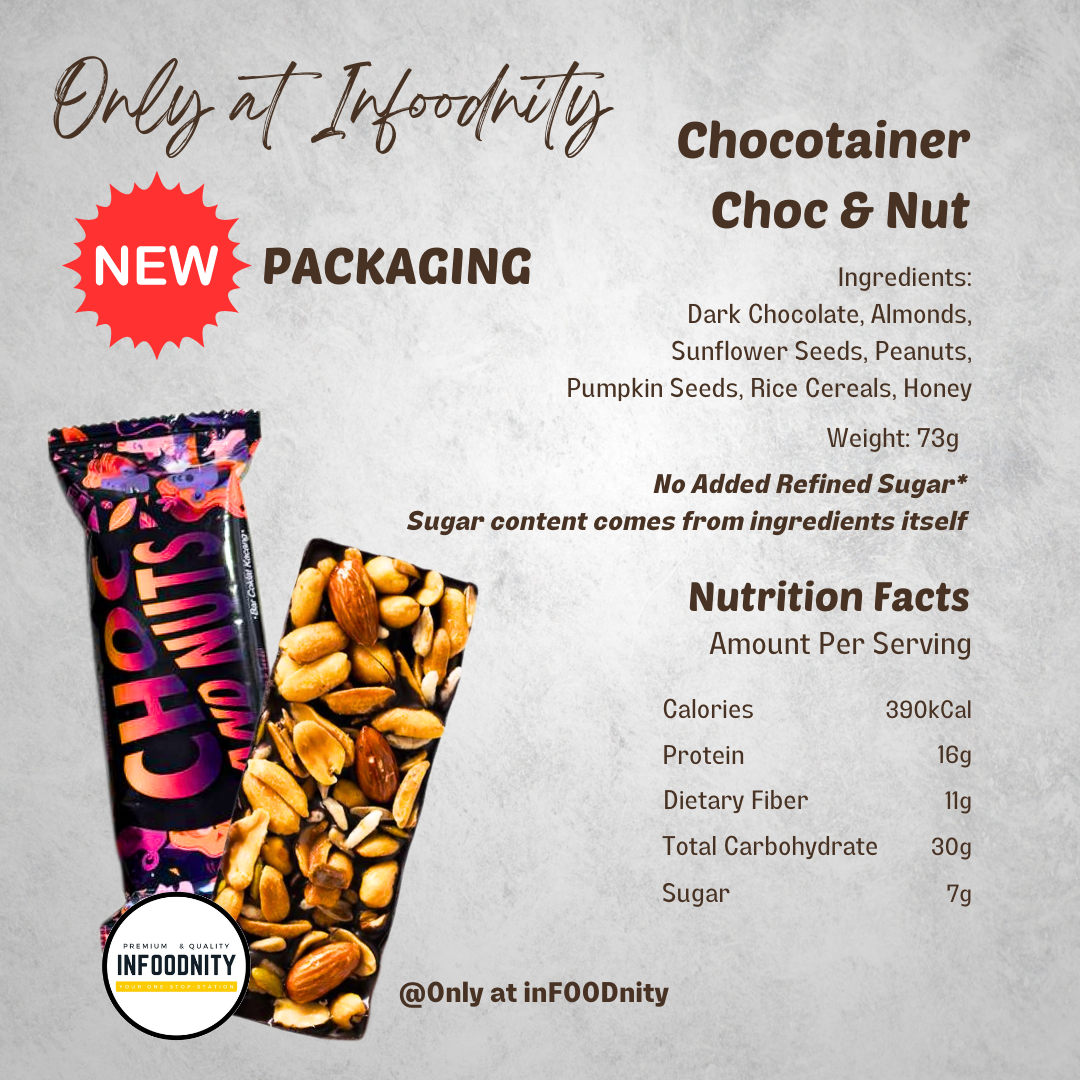 CHOCOTAINER Chocolat Bar CHOCOTAINER Dark Chocolate Sugar Free ...