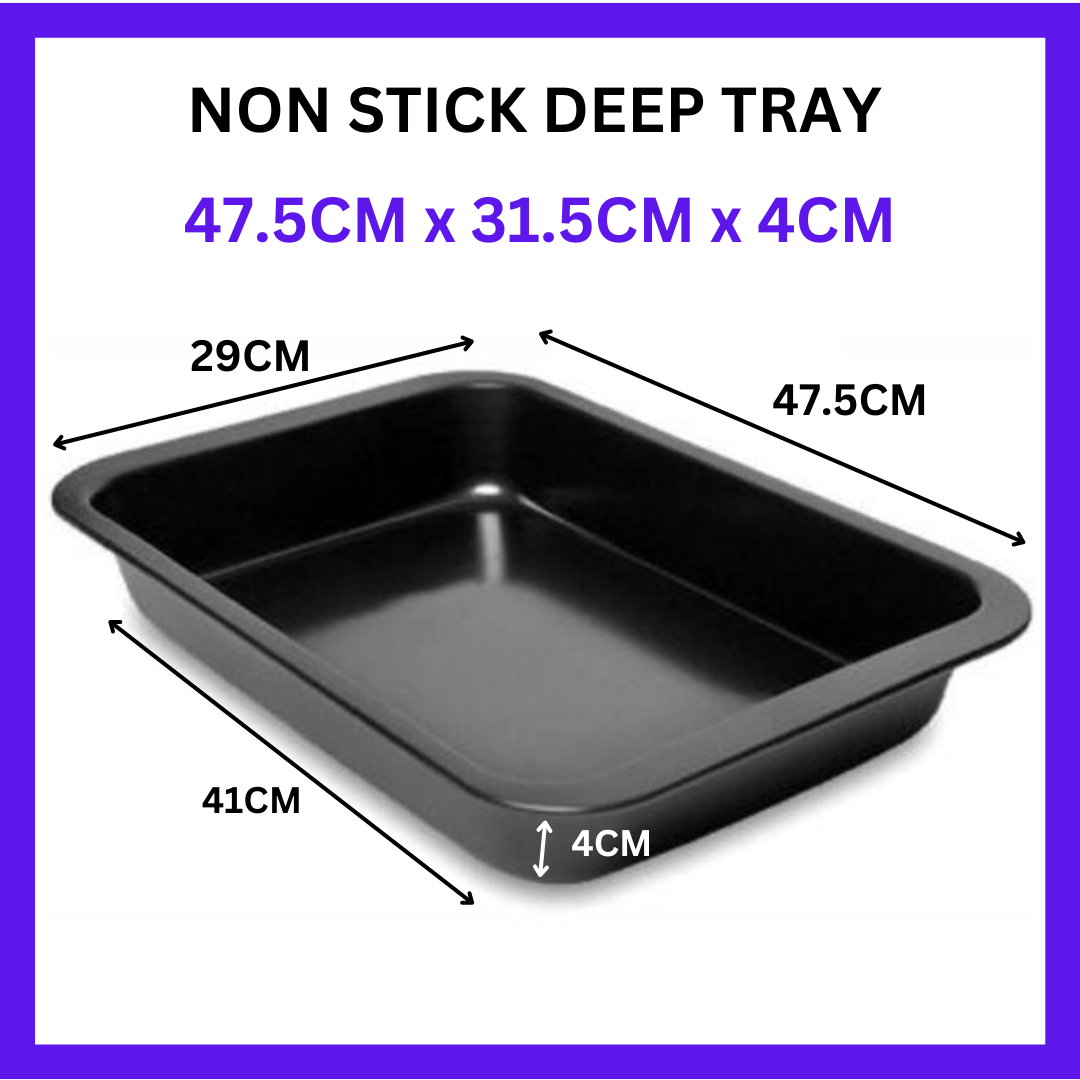 Carbon Steel Non-Stick Deep Square Tray Toaster Oven Tray for Home ...