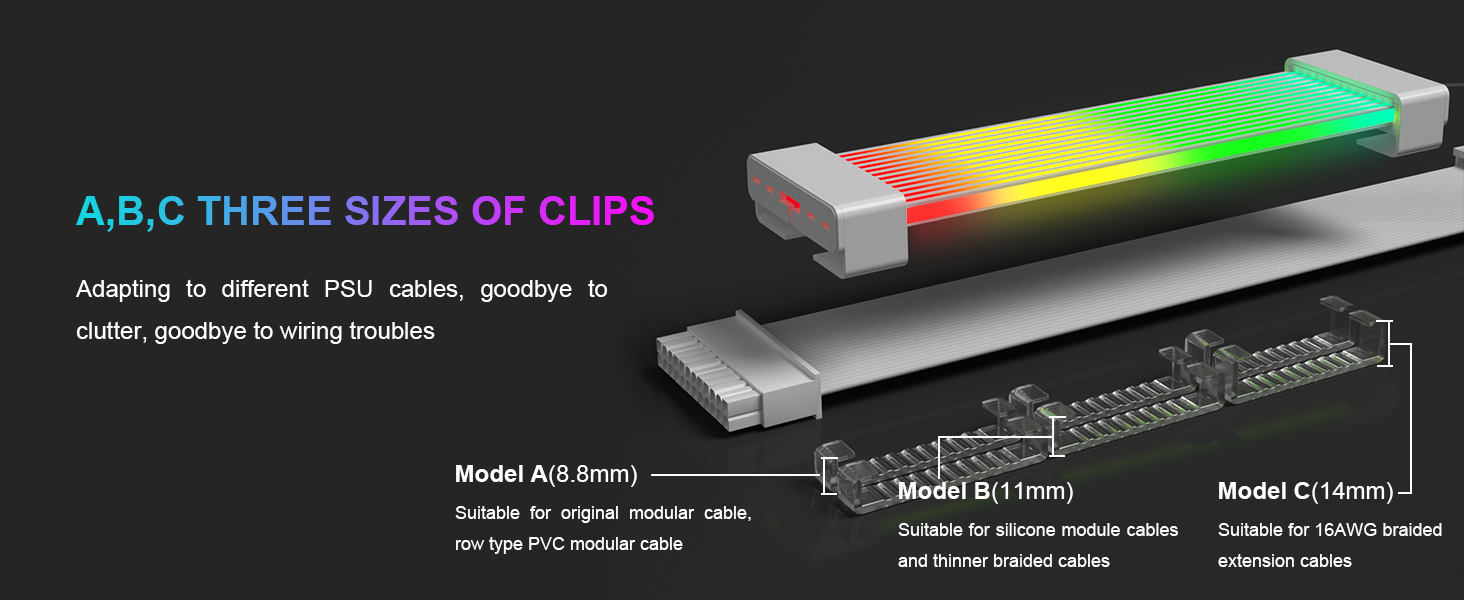 【Premium Quality】 ARGB PSU Extension Light Strip Cable 5V 3Pin ｜ 24pin ...
