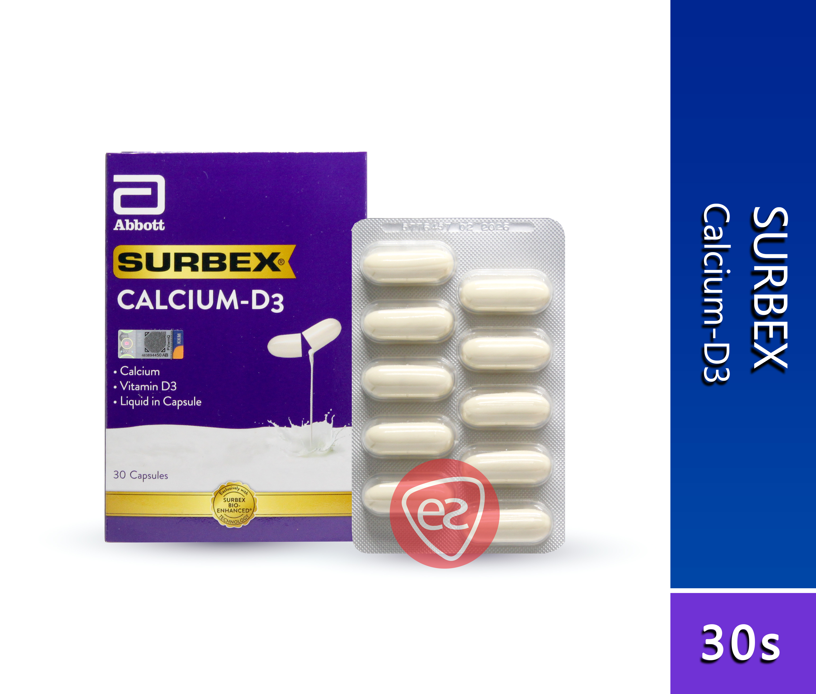 Abbott Surbex Calcium-D3 Bio-Enhanced Liquid Calcium & Vitamin D3 ...