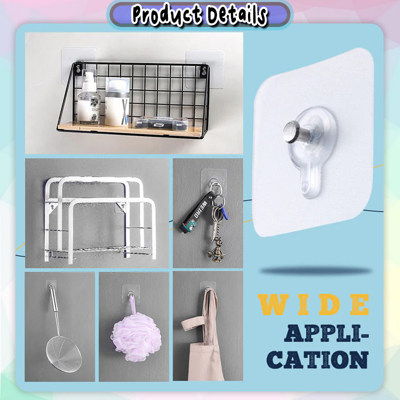 [Little B House] Punch-Free Wall Hook Non-Marking Wall Screw Sticker ...