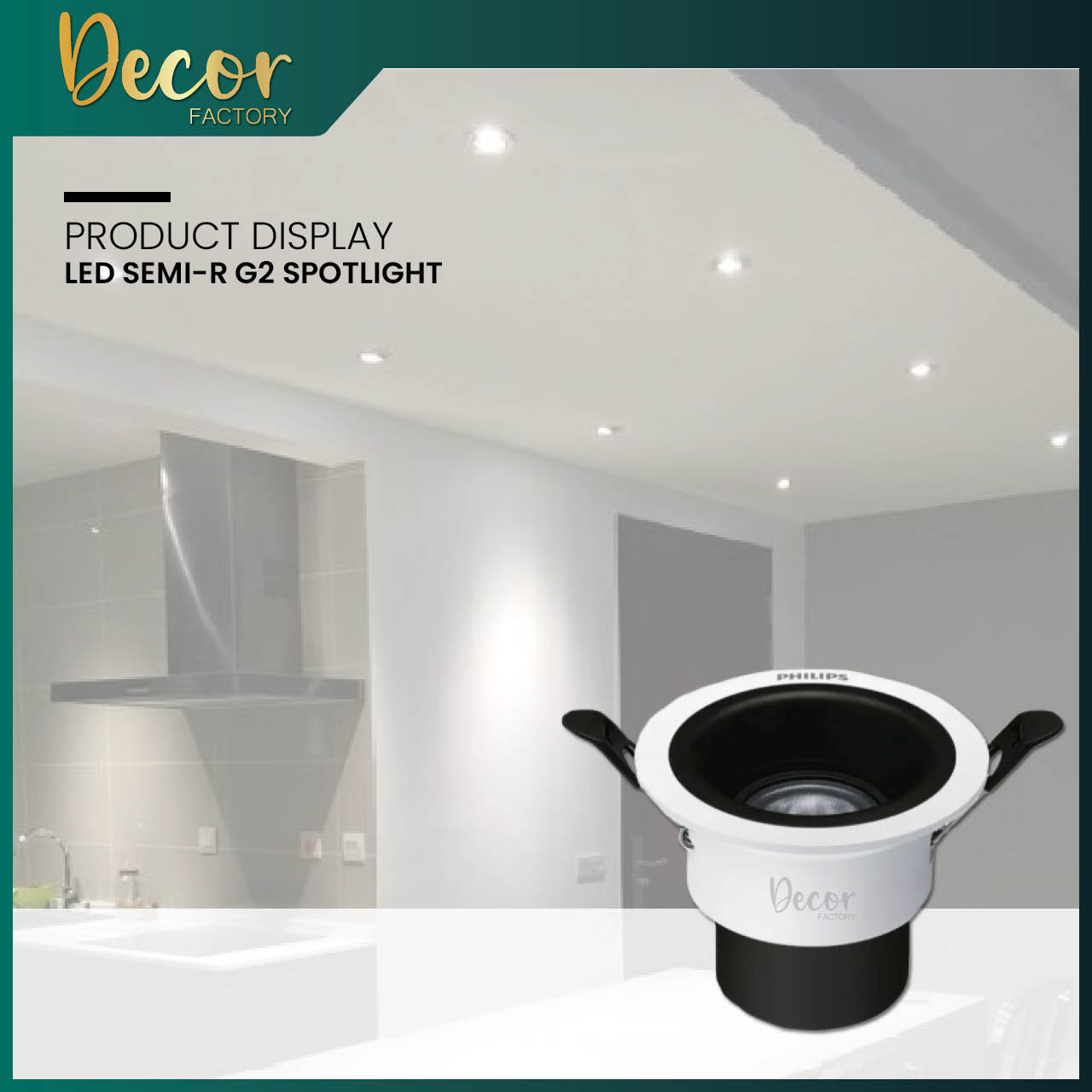 PHILIPS LED Semi Recessed G2 Spotlight RS280 7W 11W Coolwhite Warmwhite ...