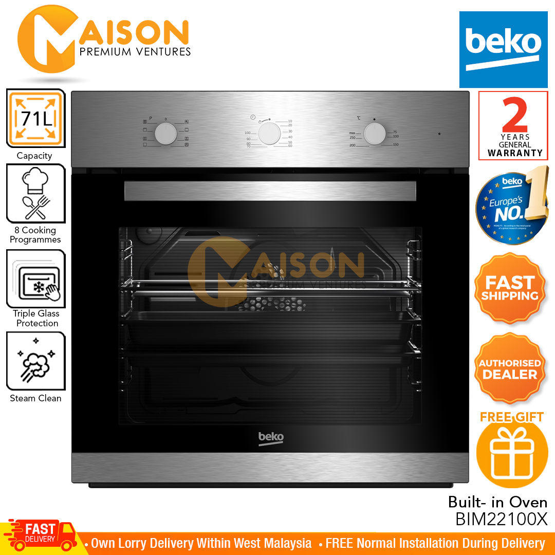 [Combo] Beko Built-in Oven 71Litres BIM22100X + Electrolux Built-in ...