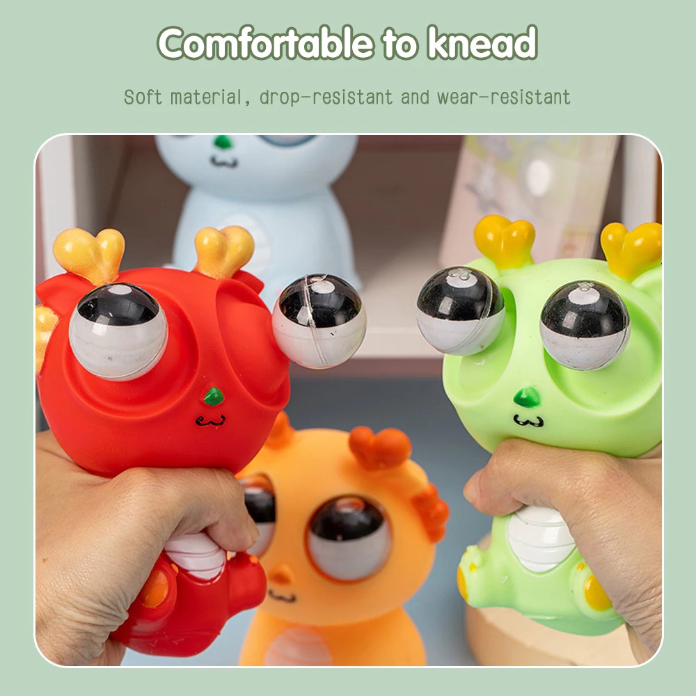 Cartoon Squishy Toys Burst Eye Dragon Squishy Slow Rising Cute Kids ...
