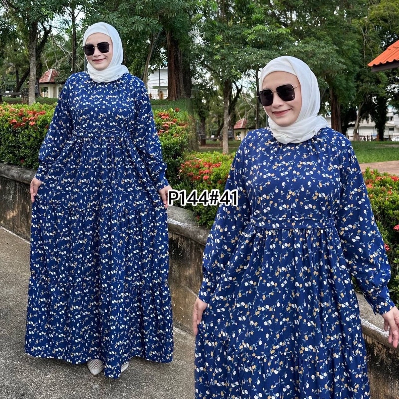 HOT DRESS DOLLY PRINTED/ DRESS RAYA BERCORAK MENARIK DAN SIMPLE ...