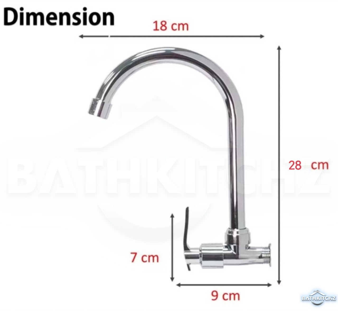 DOE Solid Brass Kitchen Sink Tap Wall Faucet Pillar Mounted Sink Tap ...