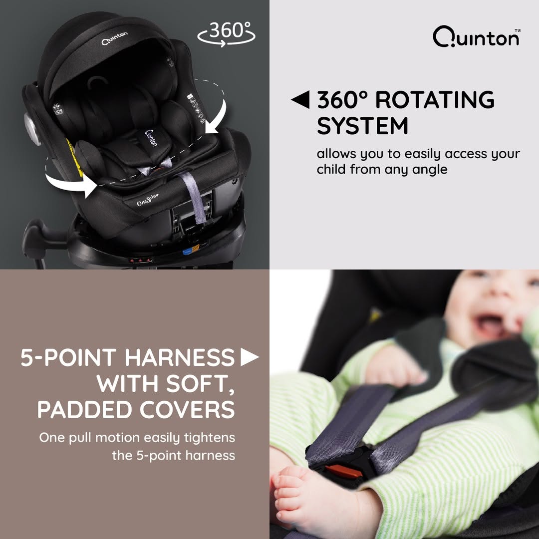 FREE SHIPPING Quinton Onespin 360 Safety Car Seat Baby with Isofix/ i ...