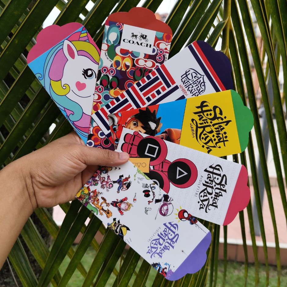 [ 5/40PCS COMBO ] SQUID GAME SAMPUL DUIT RAYA 2025 ANGPAO MONEY PACKET ...