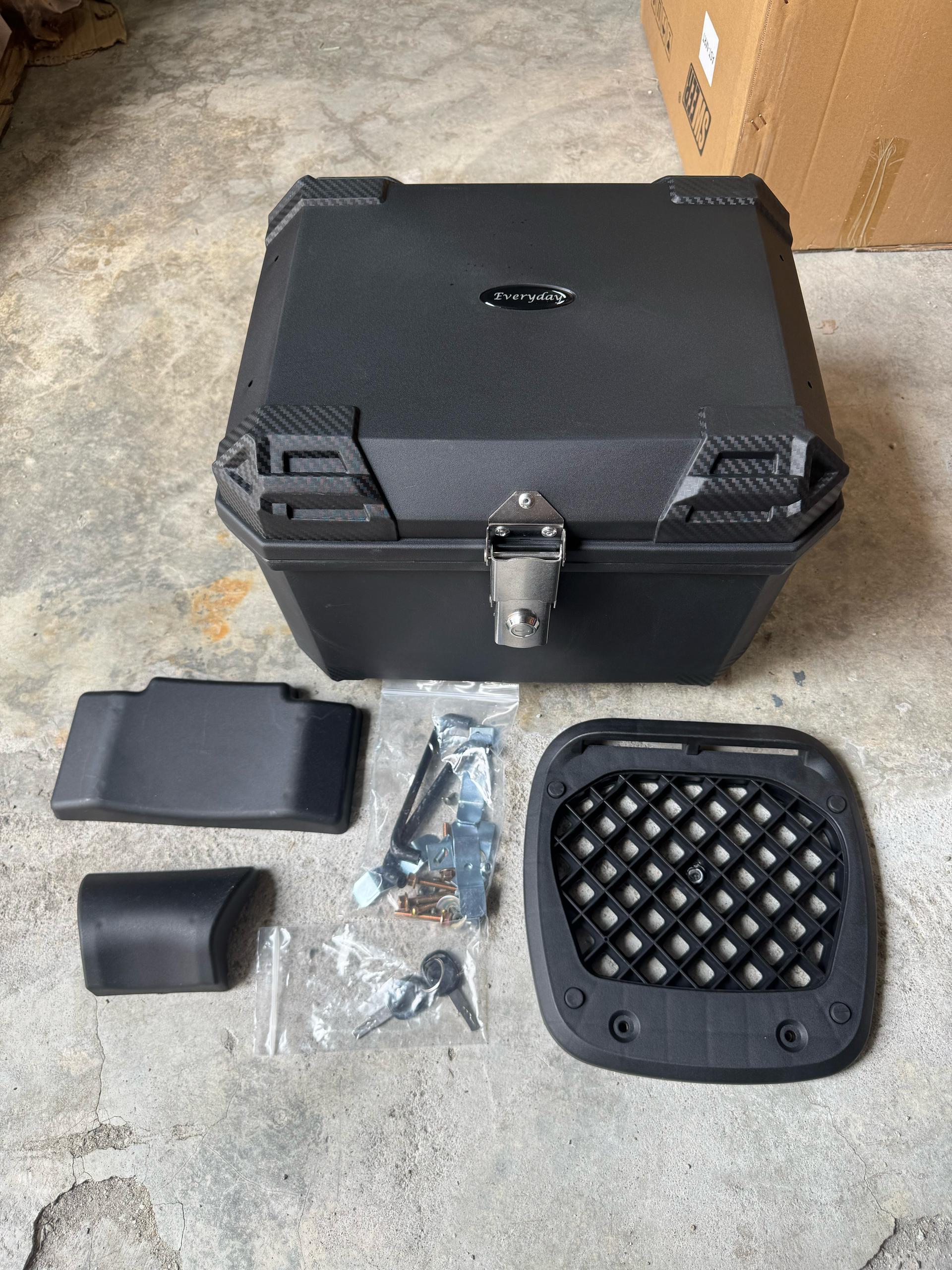 CNC Motorcycle Rear Top Box 45 Liter 45L ABS Box Carrier Combo Set With ...