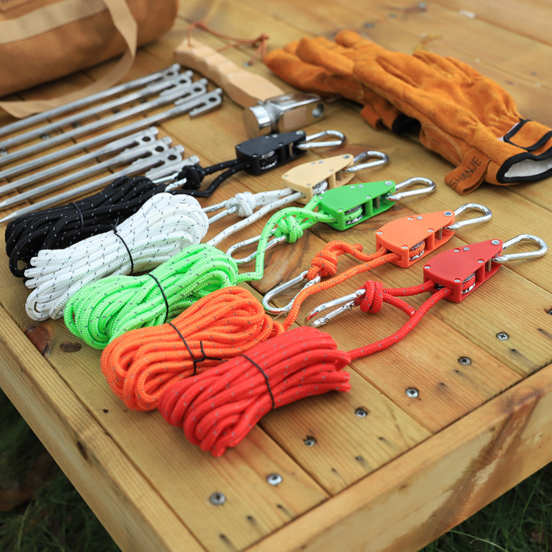 Outdoor Pulley Adjuster Tent Fastener Metal Lifting Pulley Reflective ...