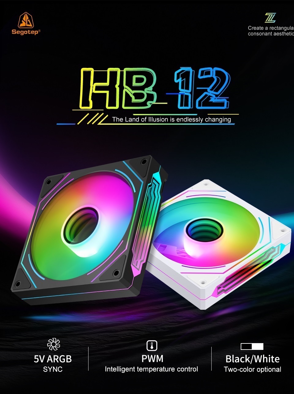 SEGOTEP HB-12 ARGB Casing Fan With Controller | Shopee Malaysia