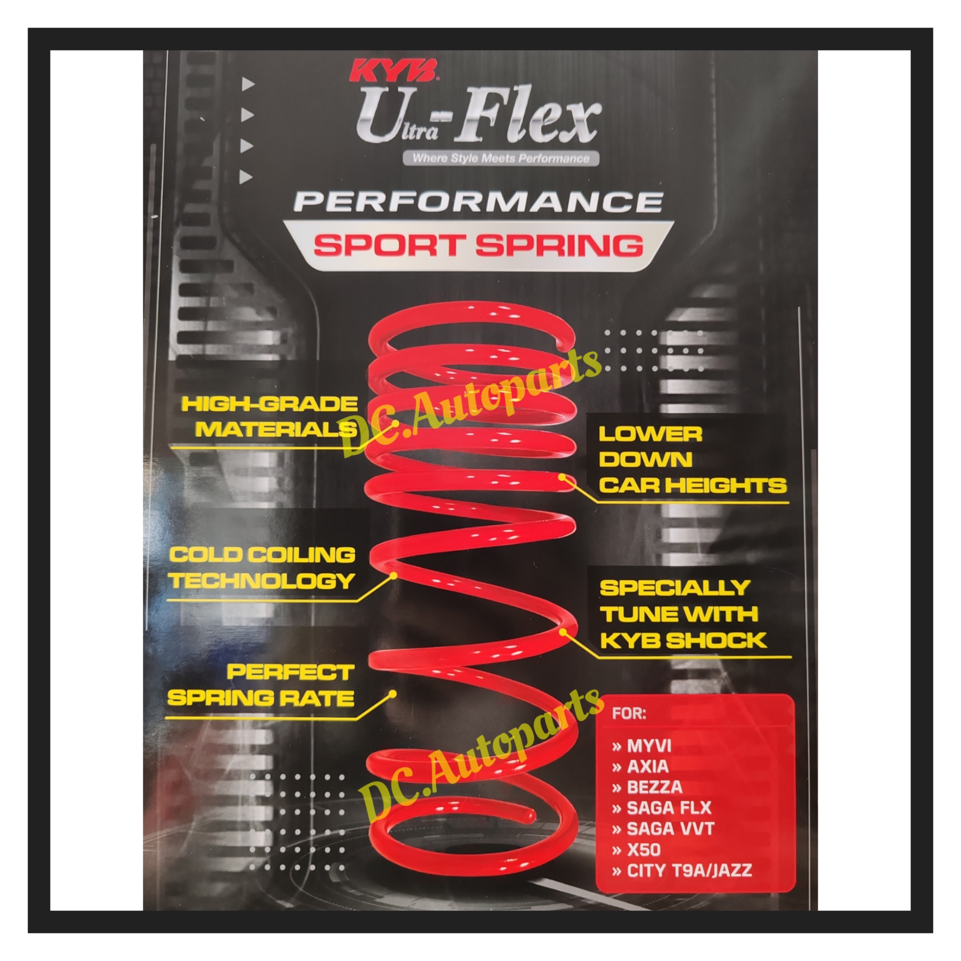 KYB ULTRA FLEX SPORT LOWER SPRING PROTON SAGA BLM FL FLX ( 1SET FRONT ...