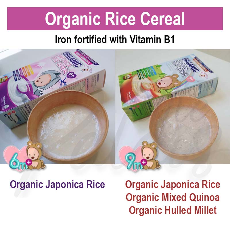 MOMMYJ Baby Food Instant Quick Meal Organic Rice Cereal/ Instant Porridge/ Stew Rice /Macaroni ...