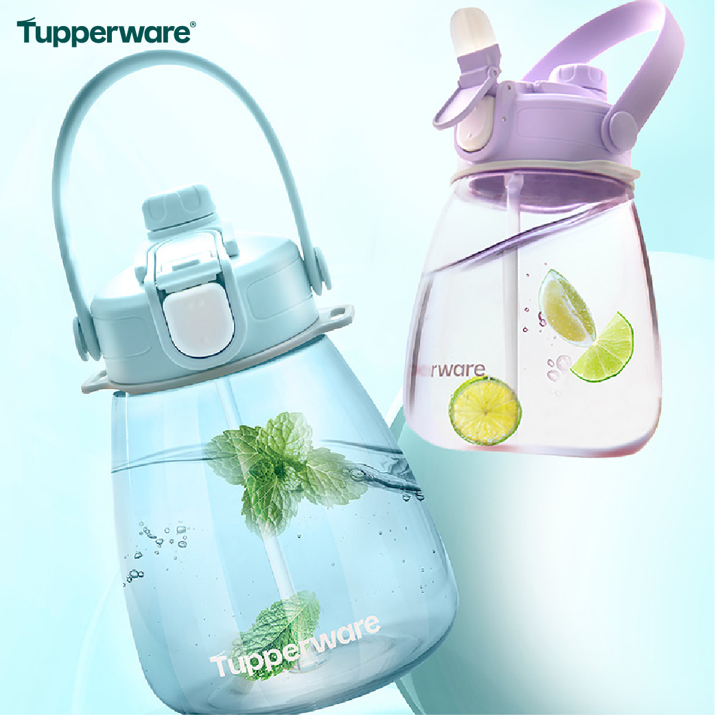 🔥 TUPPERWARE Bottle 1L Straw Bpa Free Water Bottle Tupperware Bottle ...