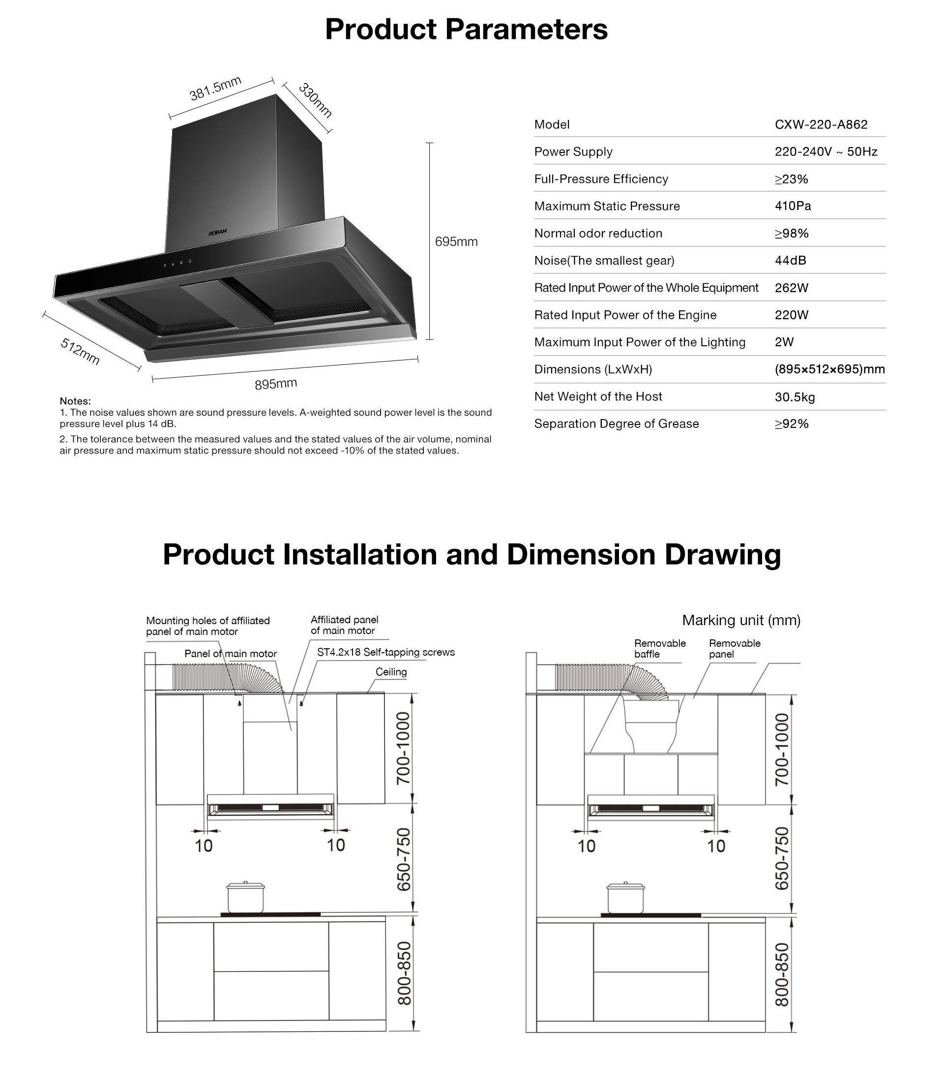 ROBAM Dual-Cavity Range Hood A862 | Shopee Malaysia
