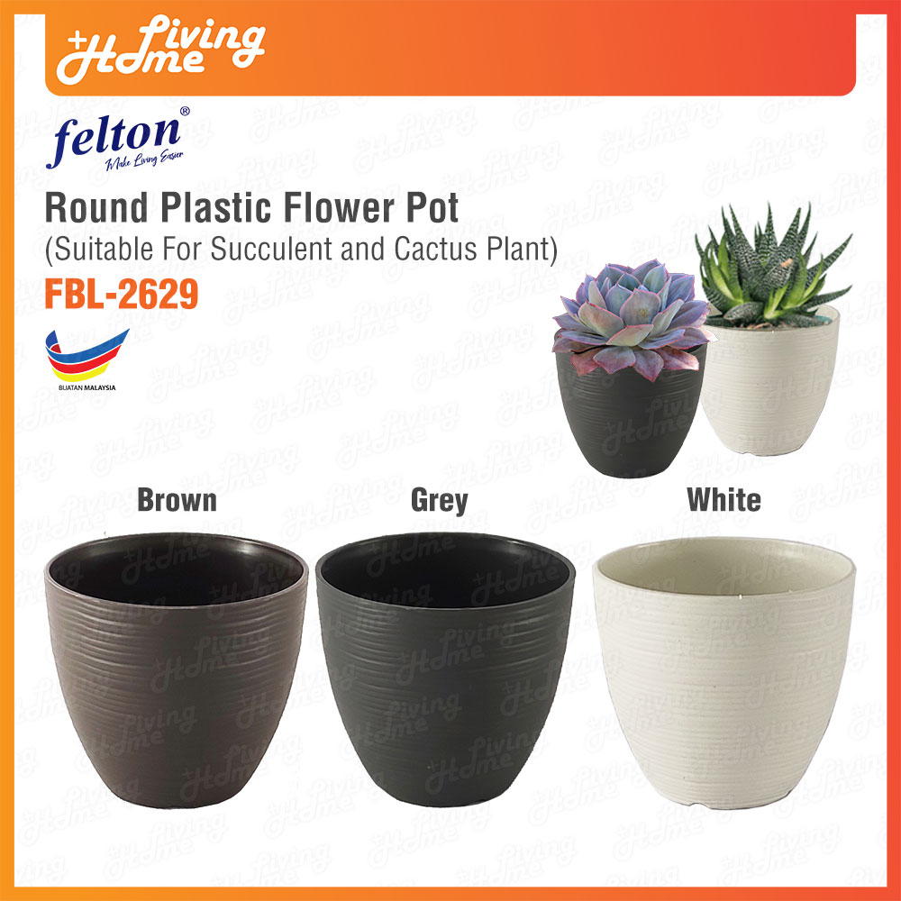 Round Small Plastic Flower Pot Pasu Bunga Plastik Bulat Kecil Diameter ...