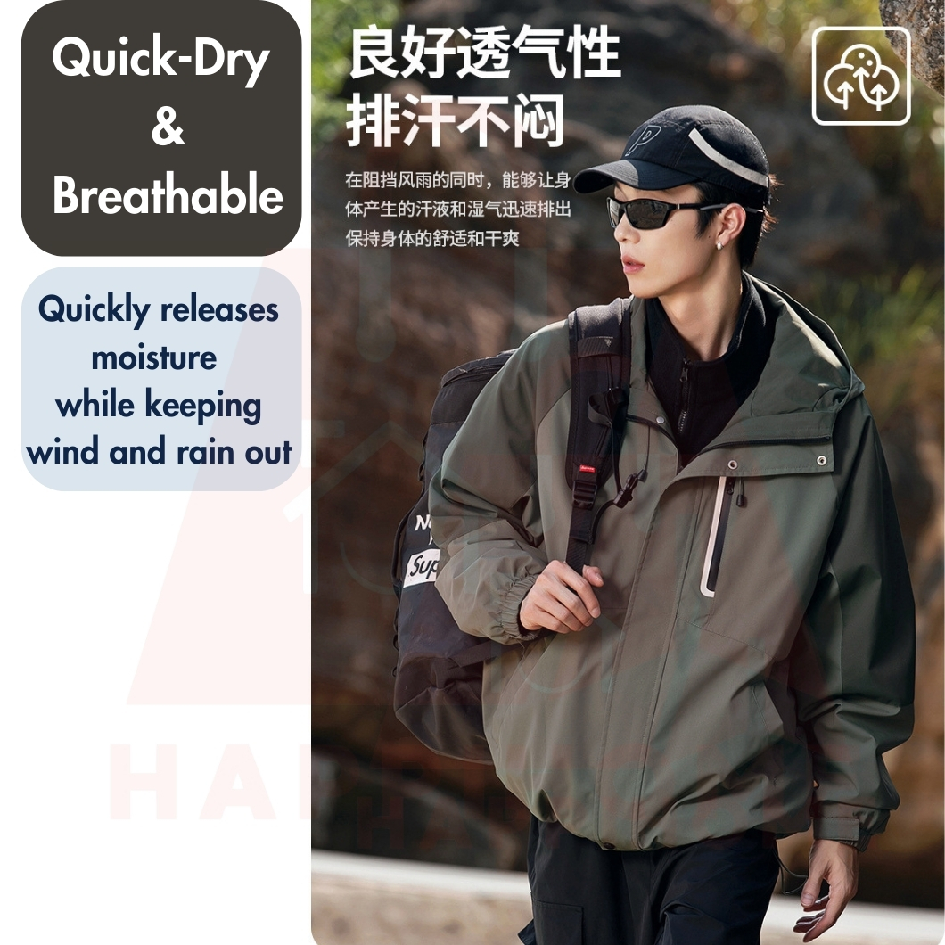 Mountain Hiking Jacket Waterproof Winter Jacket Woman Windbreaker Men ...