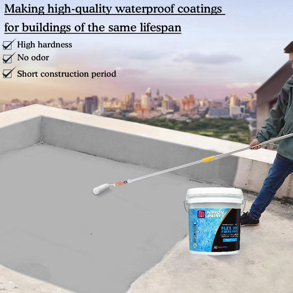 Nippon Waterproofing Flex 200 Fiber Pro 5KG | NippoSeal Flex 200 Pro WaterProofing Technology ...