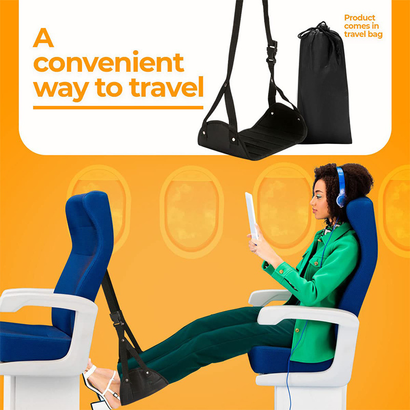 Hammock, Travel rest, Airplane leg strap, foot support, portable foot ...