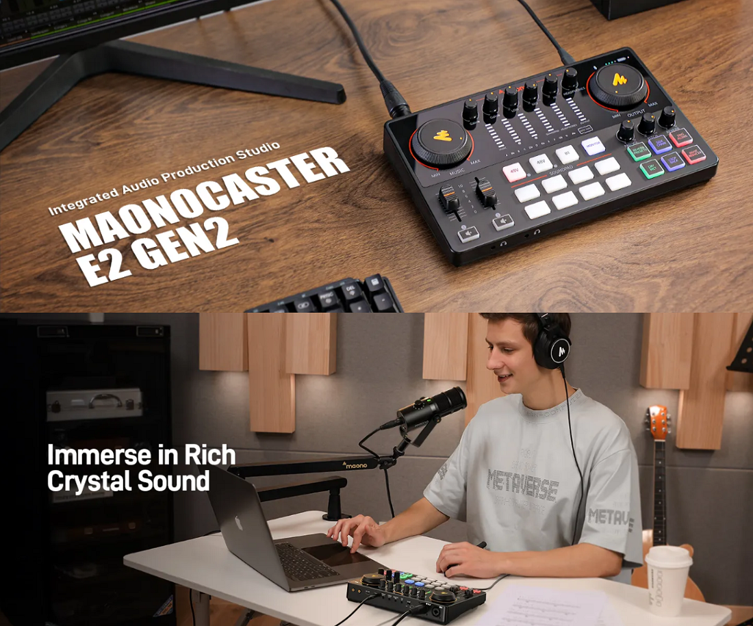 MAONO AME2 AM-E2 / AME2 GEN 2 E2 GEN2 / AME2A E2 MAONOCASTER INTERGRATED AUDIO PRODUCTION STUDIO ...