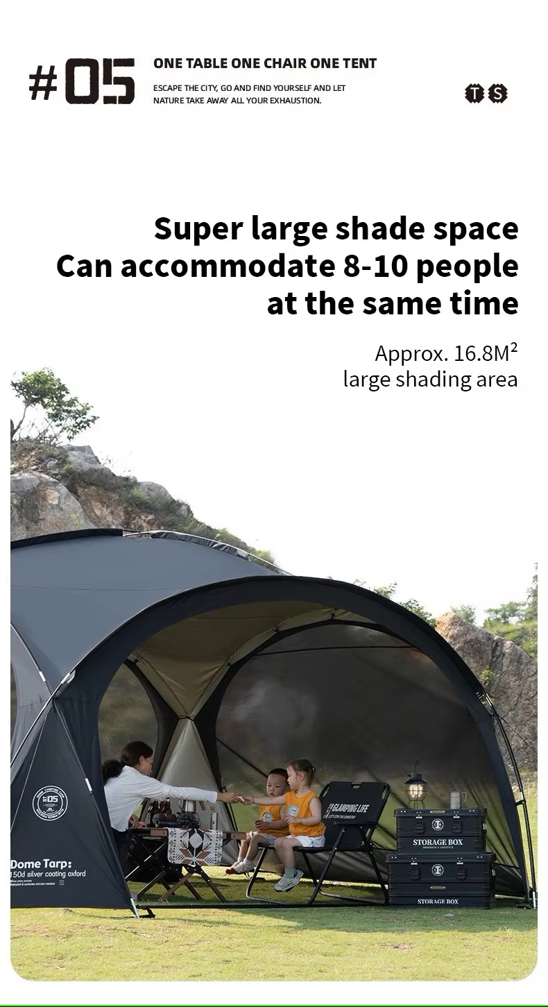 [Woodz] ShineTrip 05 Series Dome Shelter PU3000MM Silver Coated UPF50 ...