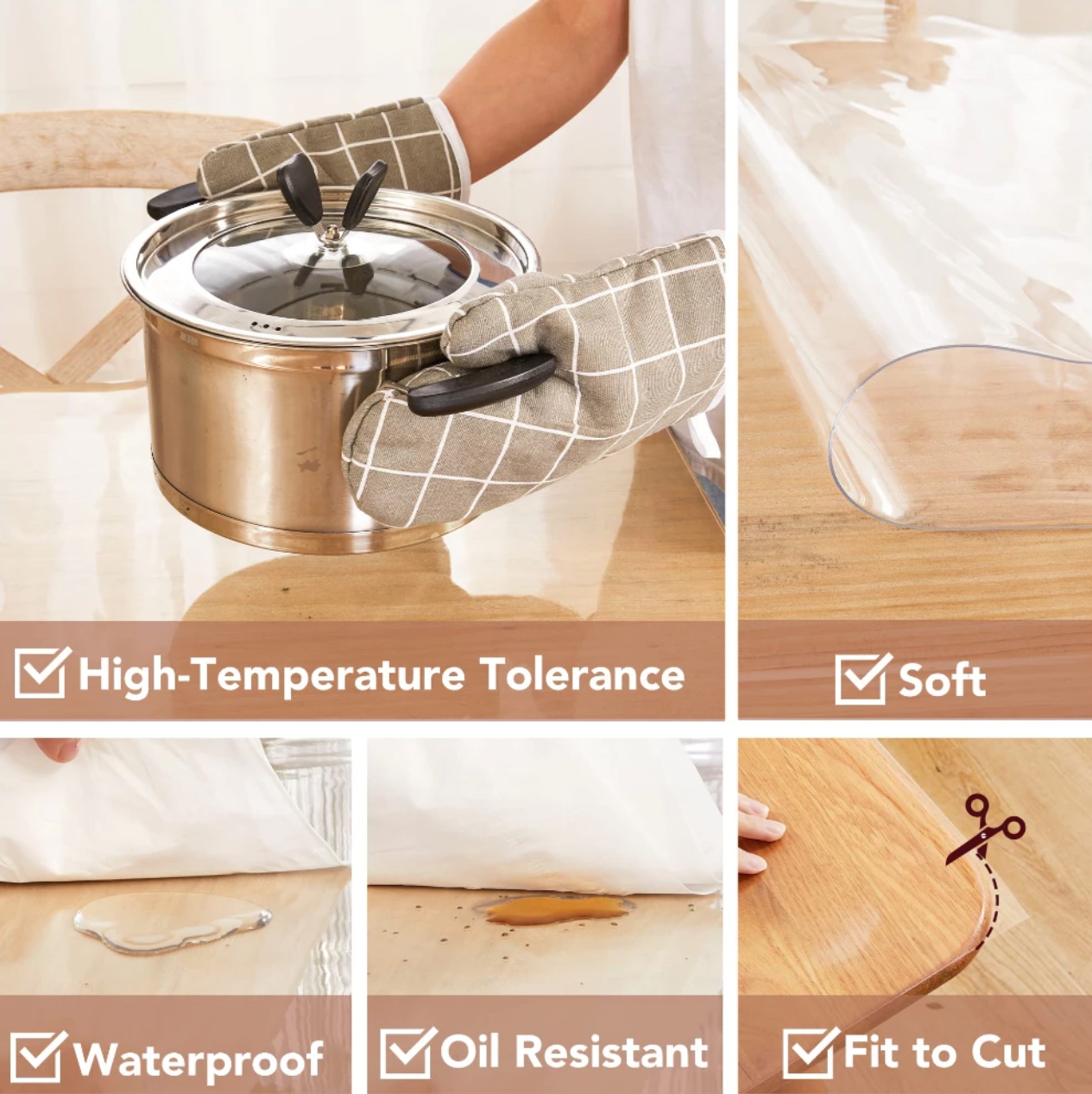 PVC TABLE MAT / ALAS MEJA PLASTIK / 1mm 2mm Thick PVC Table Protector ...