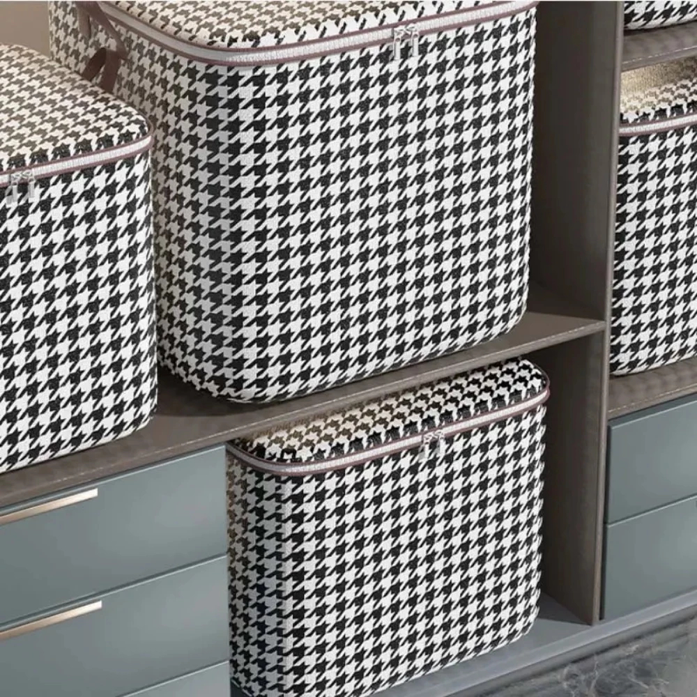[Shopee Choice] 100L Fabric Storage Boxes with Lids Clothes Container ...