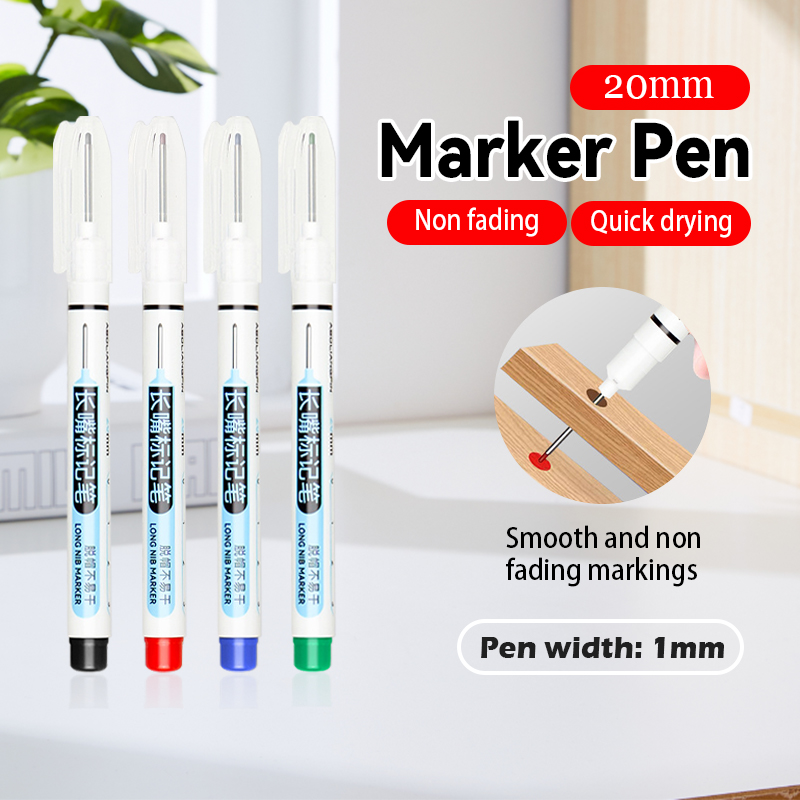 Long Head Marker Pen Deep Hole Pen 20mm Marking Tool Drill Marker ...
