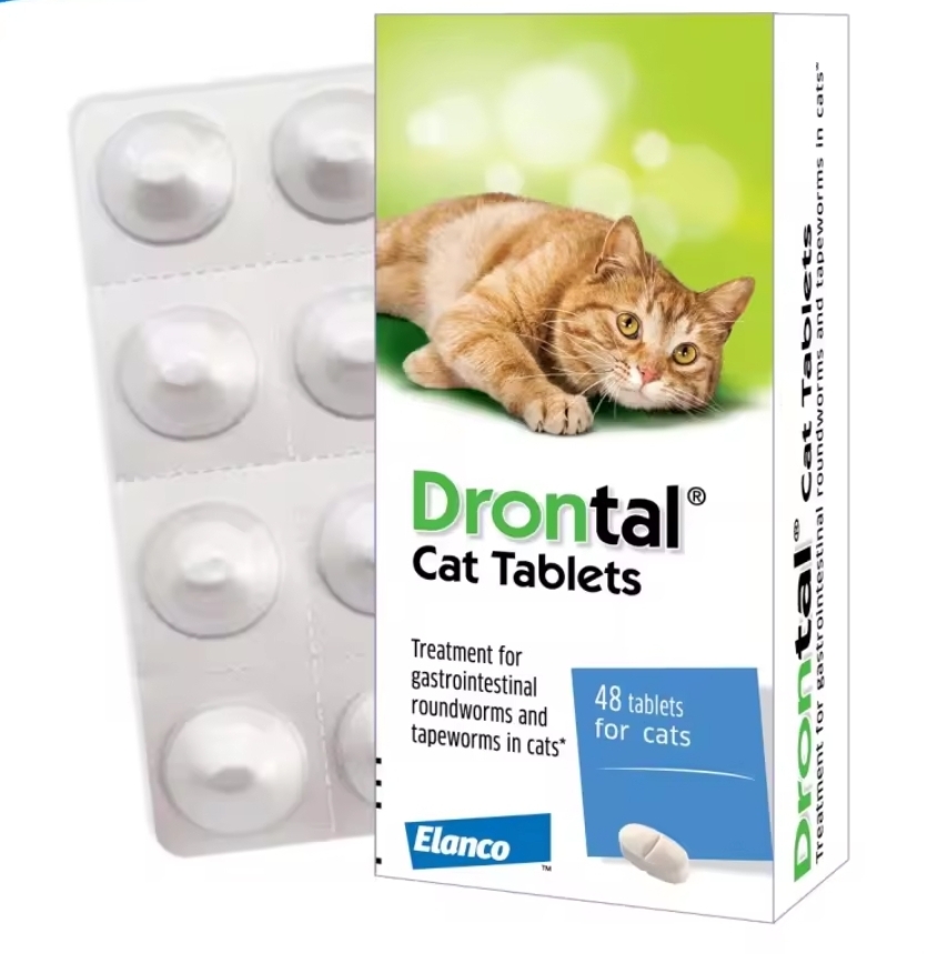 ORIGINAL ELANCO Cat Drontal(Deworm) Tablet Ubat Cacing Kucing -1 Tab ...
