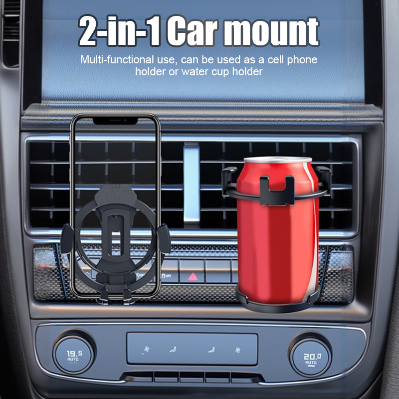 Car Cup Drink Holder 2in1 Multifunctional Car Vent Bracket Car Bottle ...