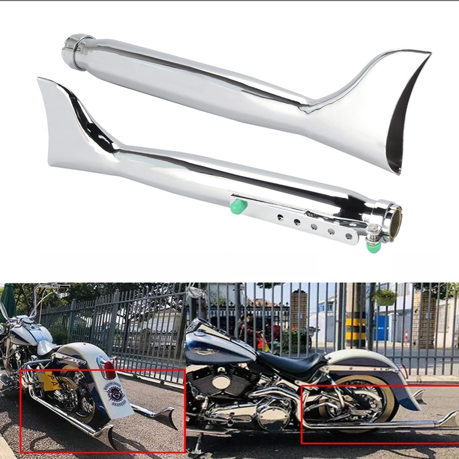 motorcyle fish tail exhaust left right or both right | Shopee Malaysia
