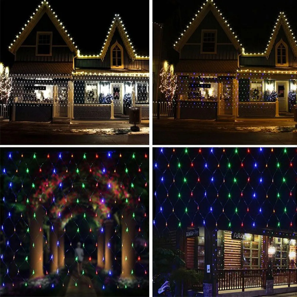Lampu Raya LED Net Mesh Light 3x2M 214LED Hari Raya Lights Strip LED ...