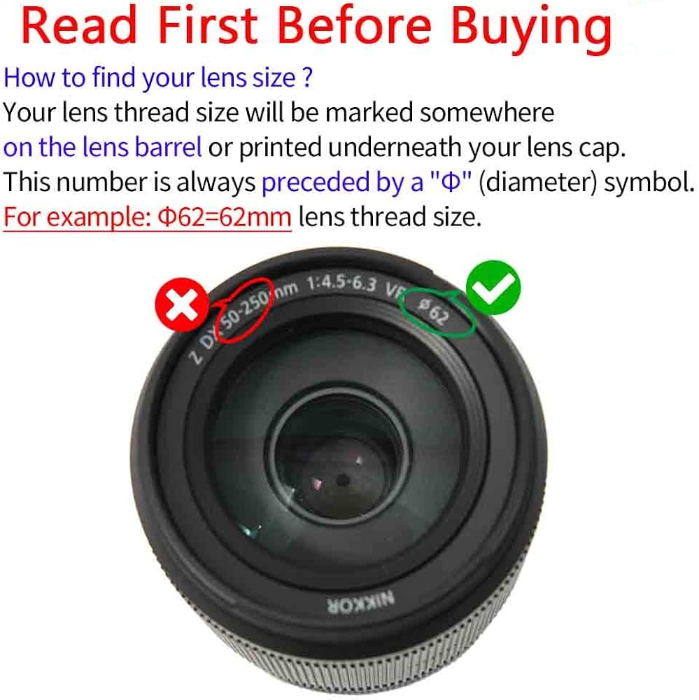 Nikon Snap-On Lens Cap 49mm to 86mm for Nikon DSLR Lens Camera (Ready ...